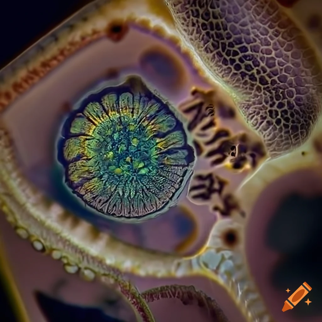 Microphotography capturing nature's splendor and life forms on Craiyon