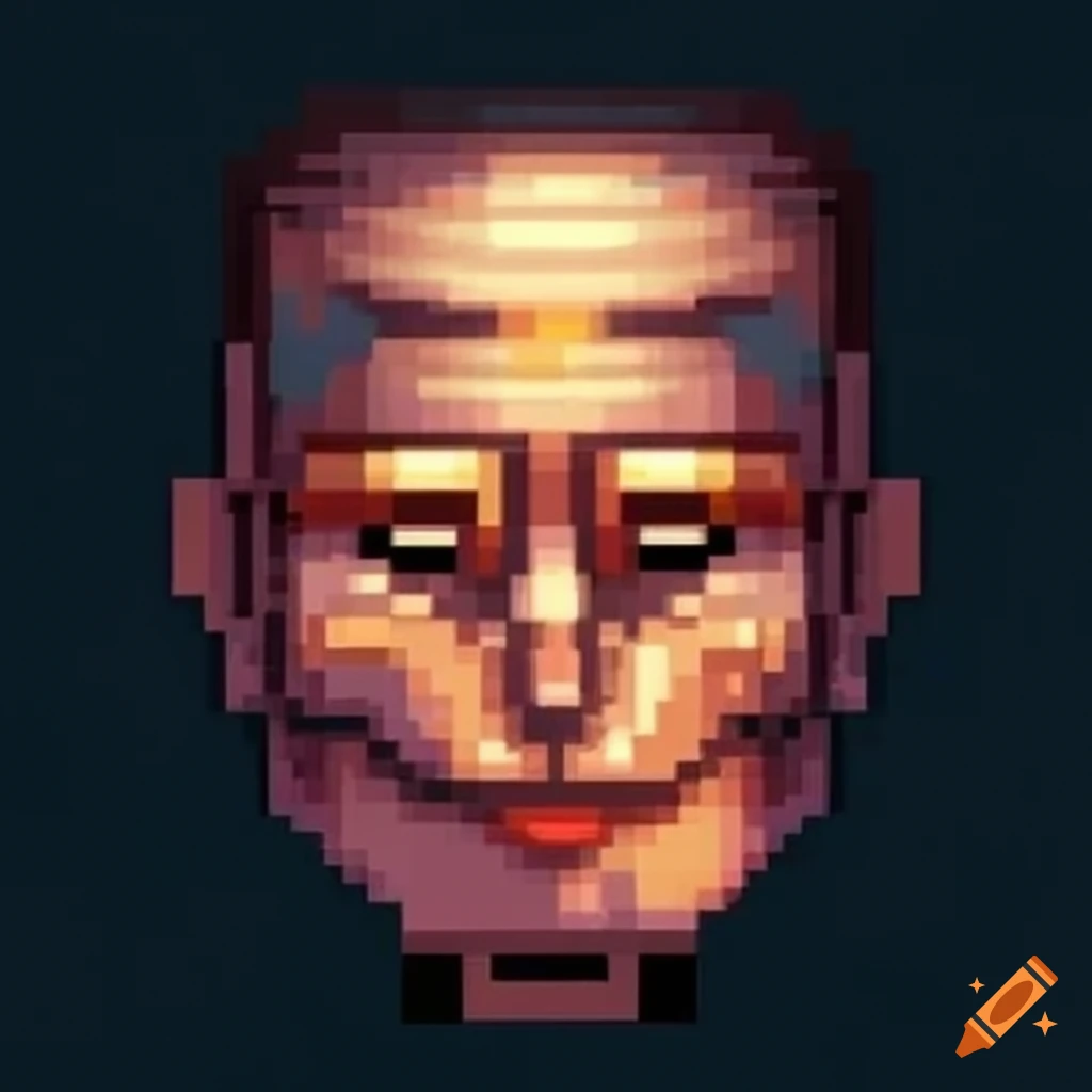 Pixel art of non-human character on Craiyon
