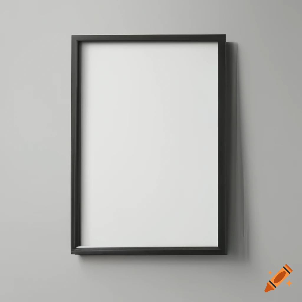 Side view of a wall-mounted picture frame on Craiyon