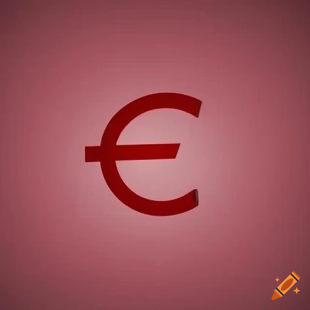 Euro sign in red color combined with bar charts on Craiyon