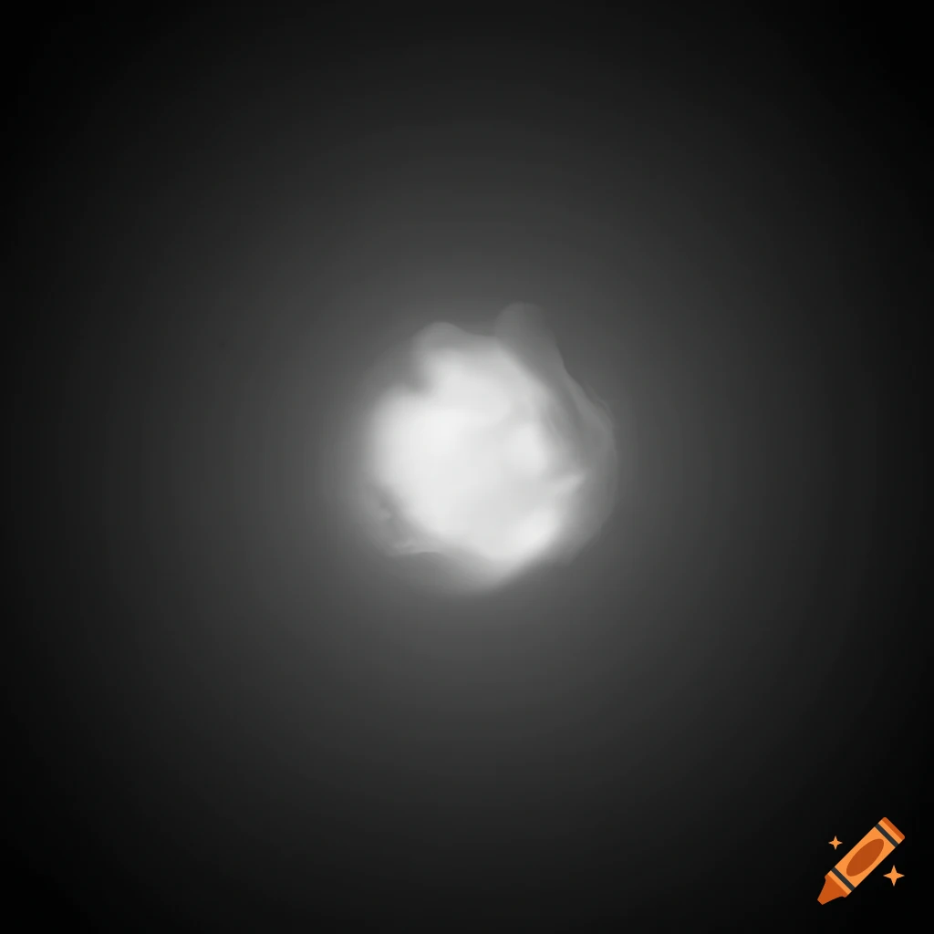 White fireball on black background on Craiyon