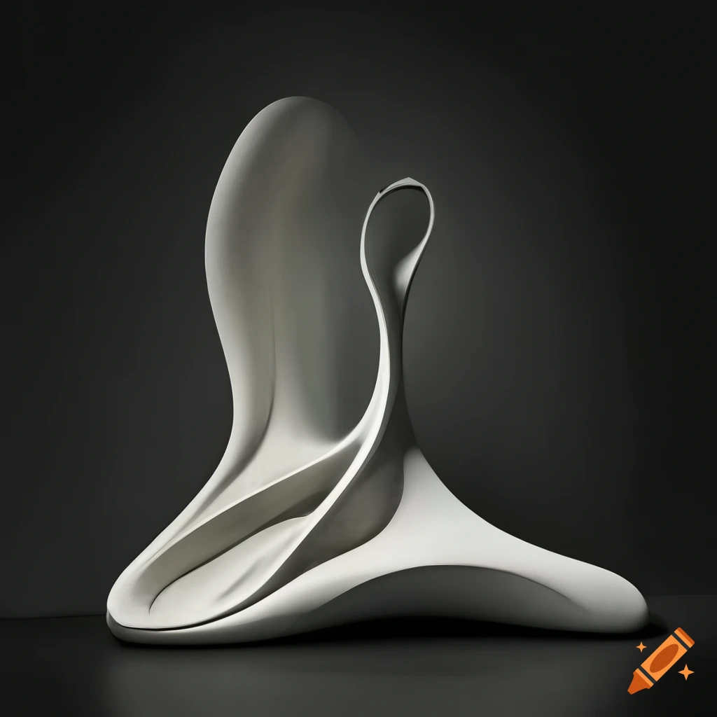 Biomorphic invasive sculpture installation by zaha hadid on Craiyon