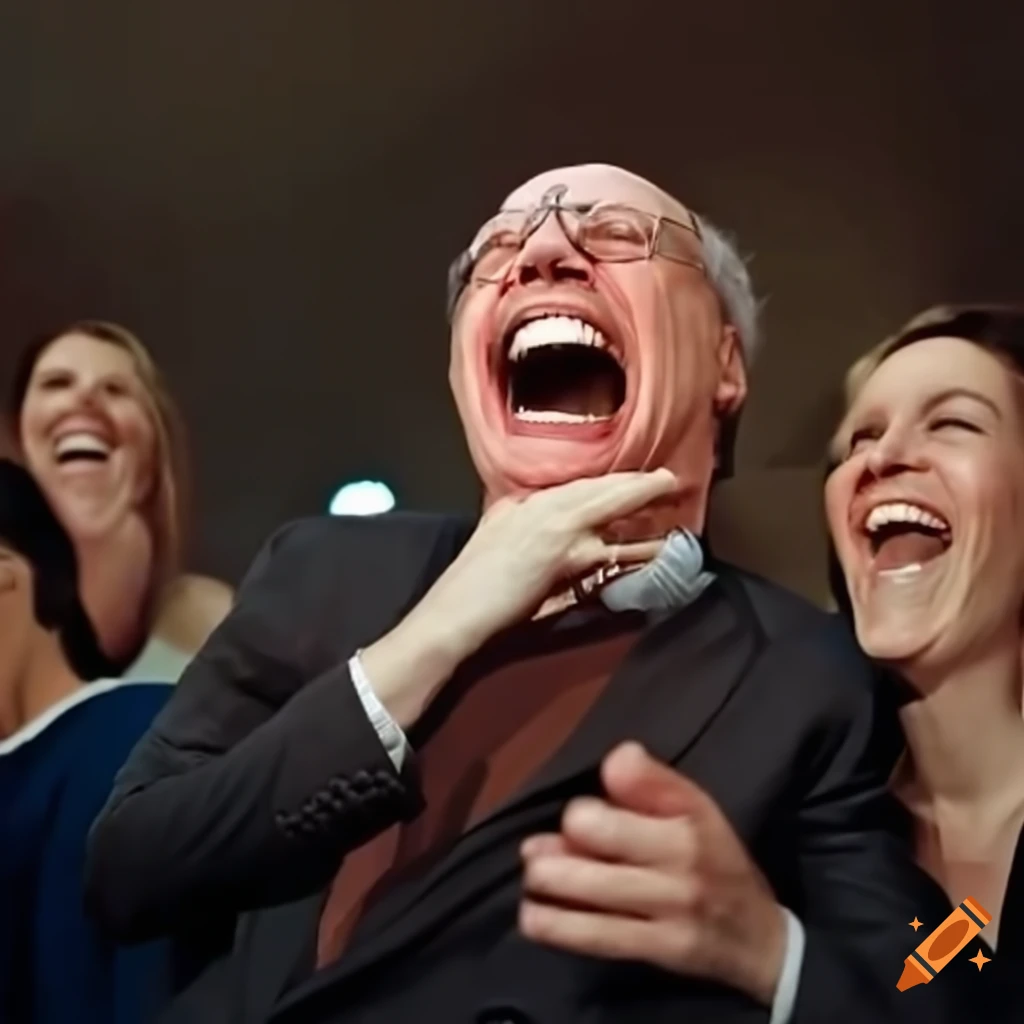 Audience laughing on Craiyon