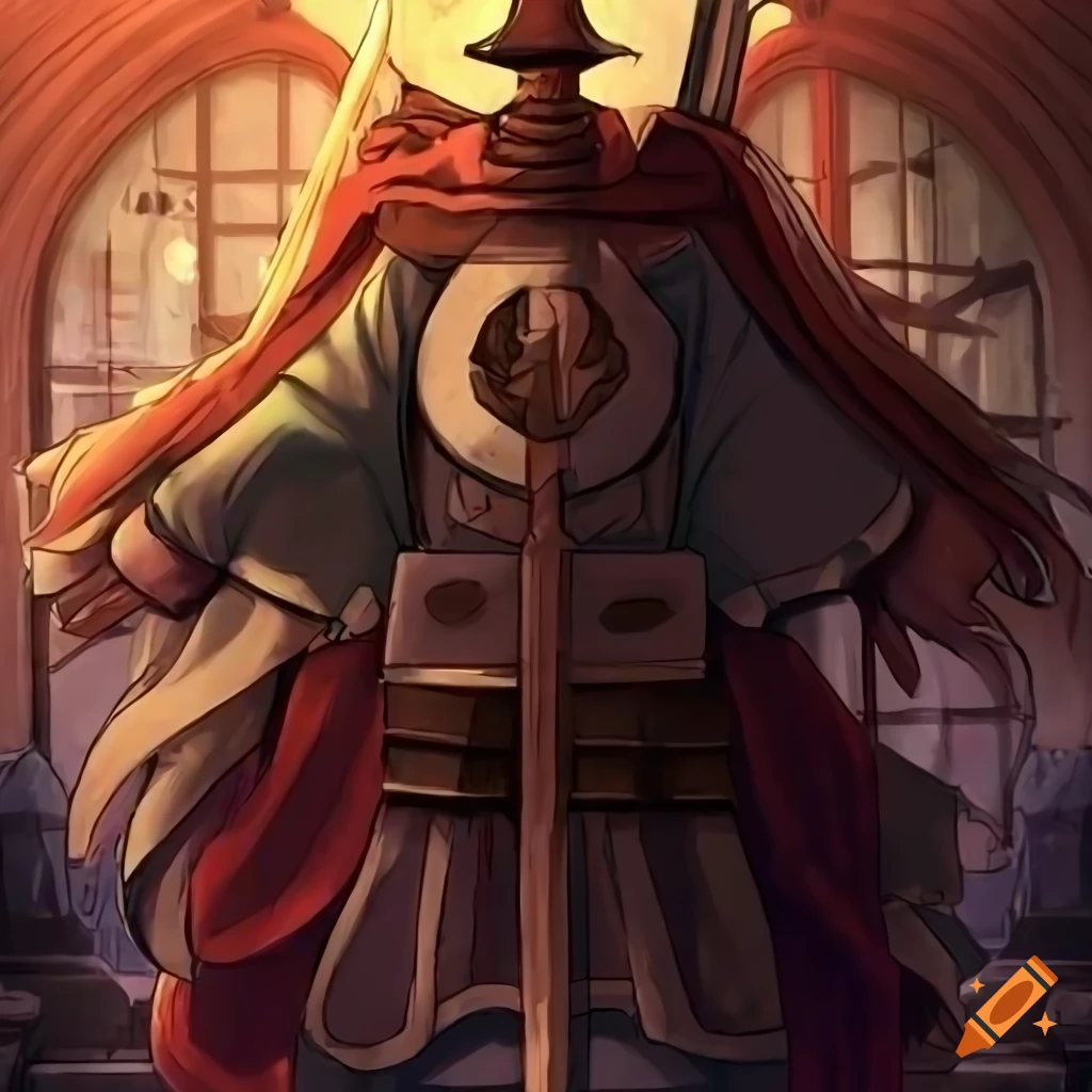 Dominicans with books and halberd in anime style on Craiyon