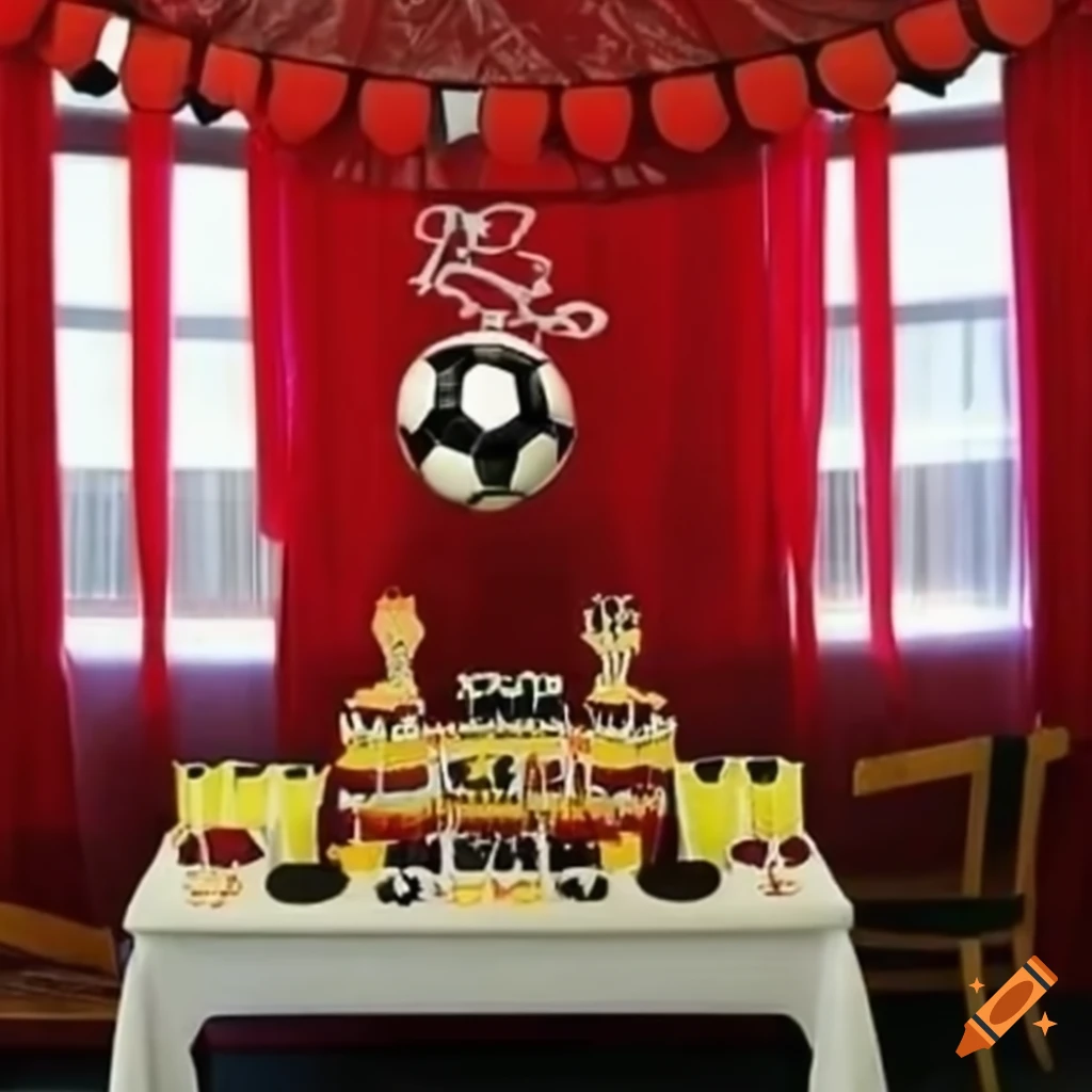 Decoraci n de cumplea os inspirada en el f tbol on Craiyon