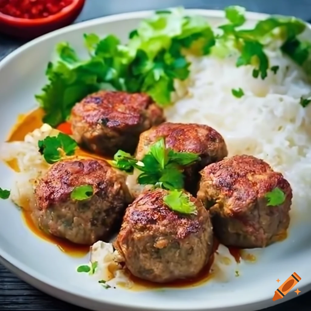 Beef kofta curry dish on Craiyon