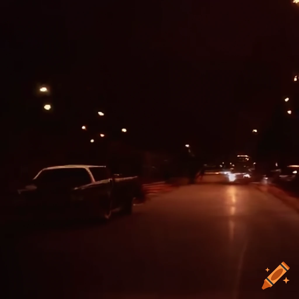 Forgotten memory of an evening roadtrip captured in low quality vhs ...