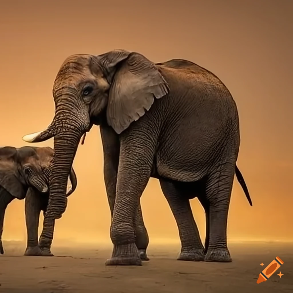 Elephants on Craiyon