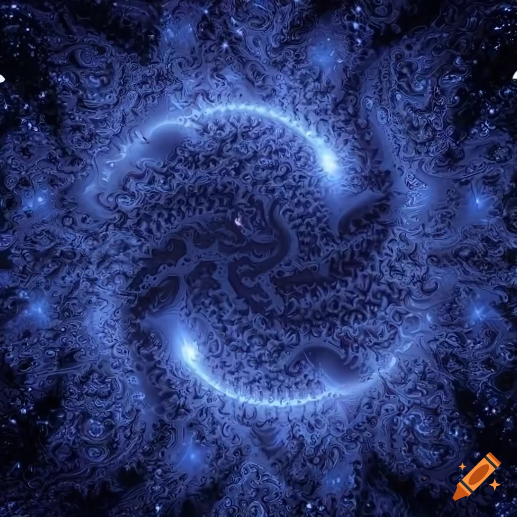 Galaxy-inspired fractal background with calm, hypnotic patterns on Craiyon