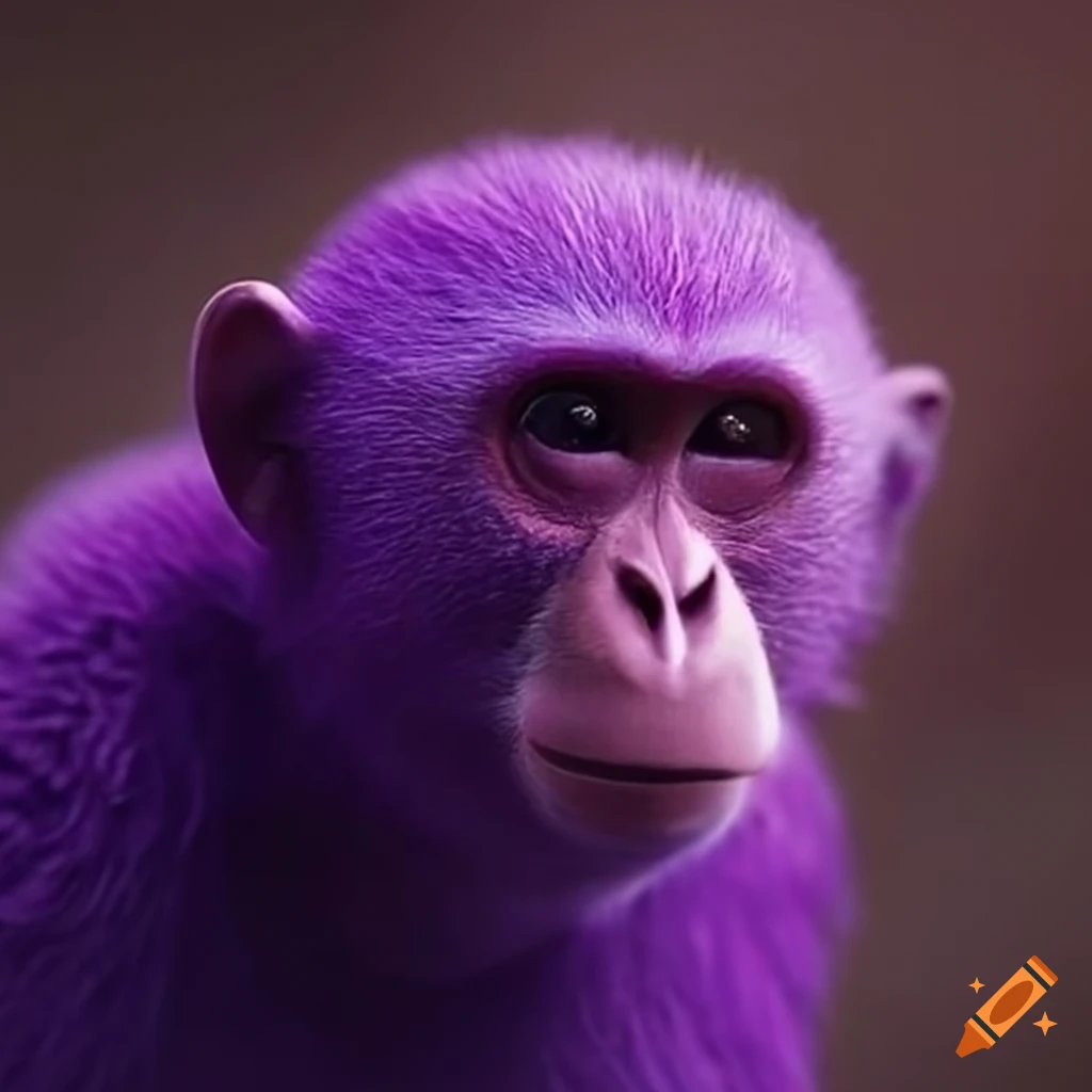 Purple monkey on Craiyon