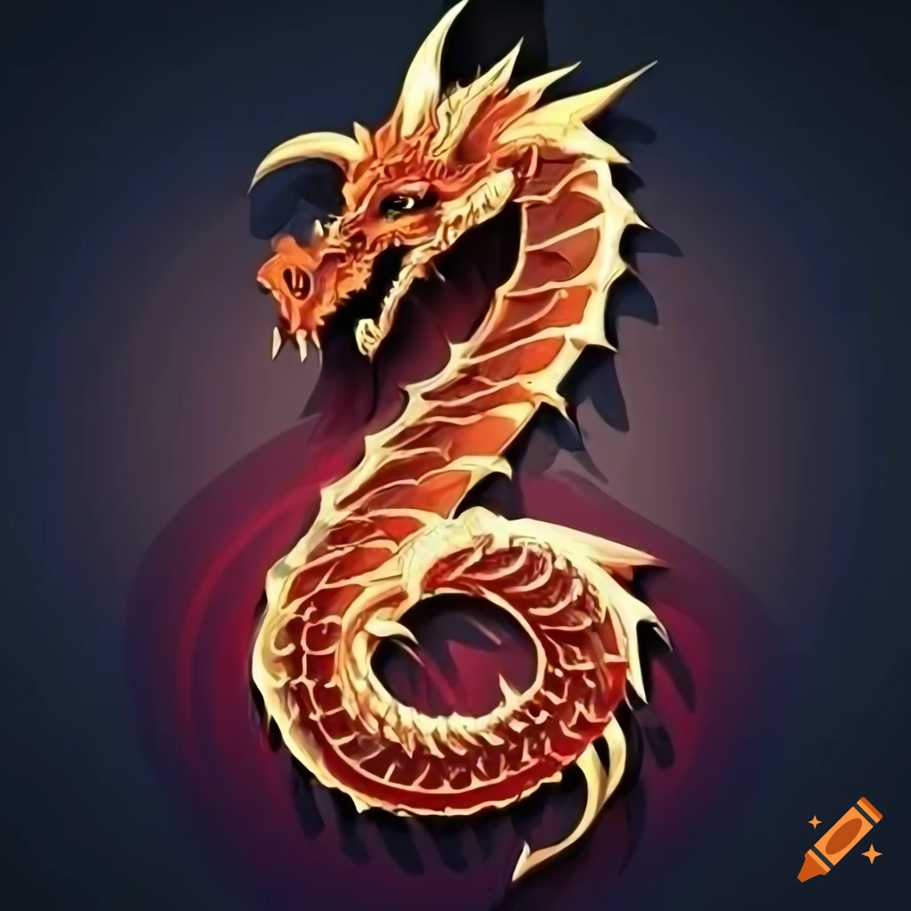 Dragon emblem with number 9 on Craiyon