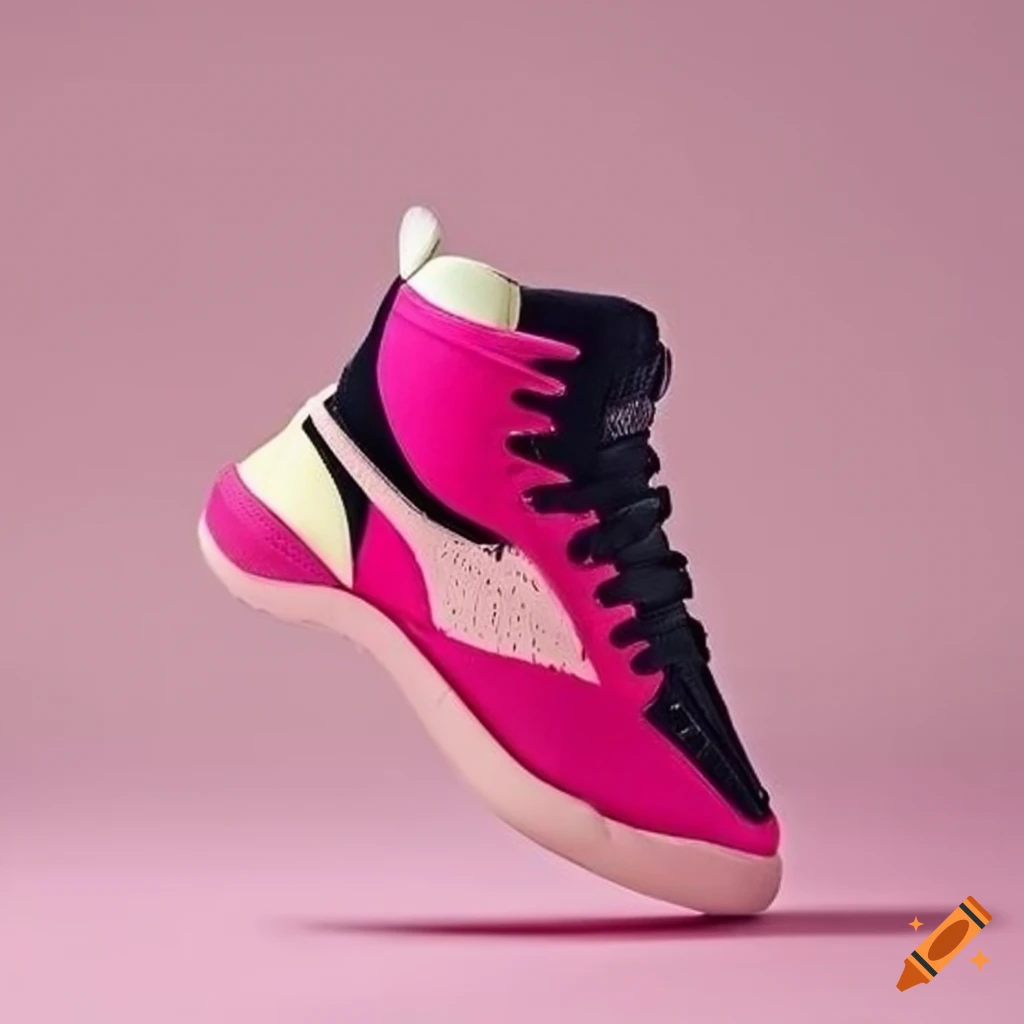 Solid color high fashion puma mid design on Craiyon