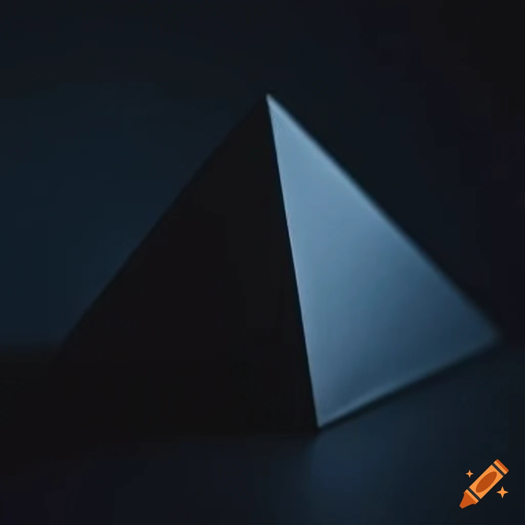 Four-sided pyramid-shaped die logo on Craiyon