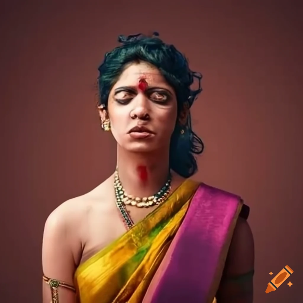 South indian woman fighter with commanding expression on Craiyon