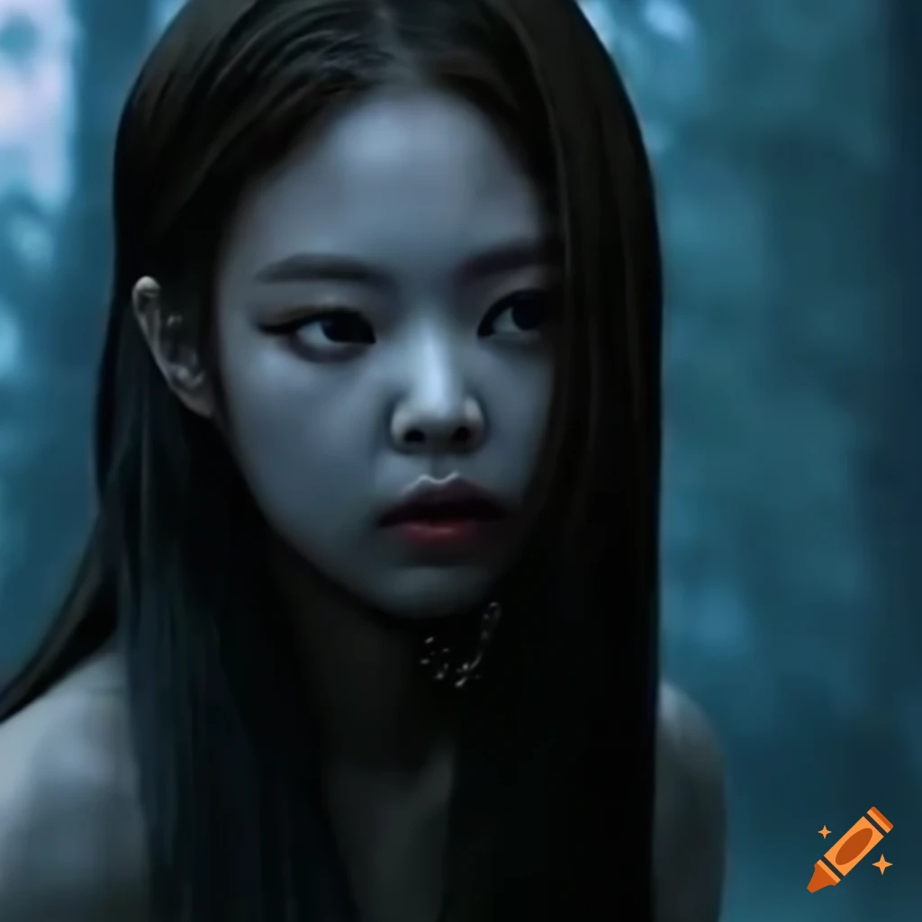 Blackpink jennie in a horror movie on Craiyon