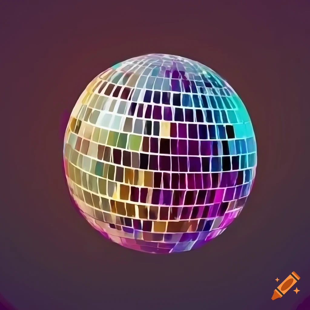 Trendy disco ball art collage on Craiyon
