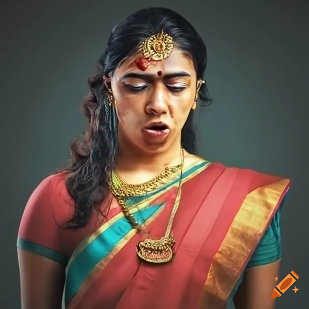 South indian woman fighter with expressive bruised face on Craiyon