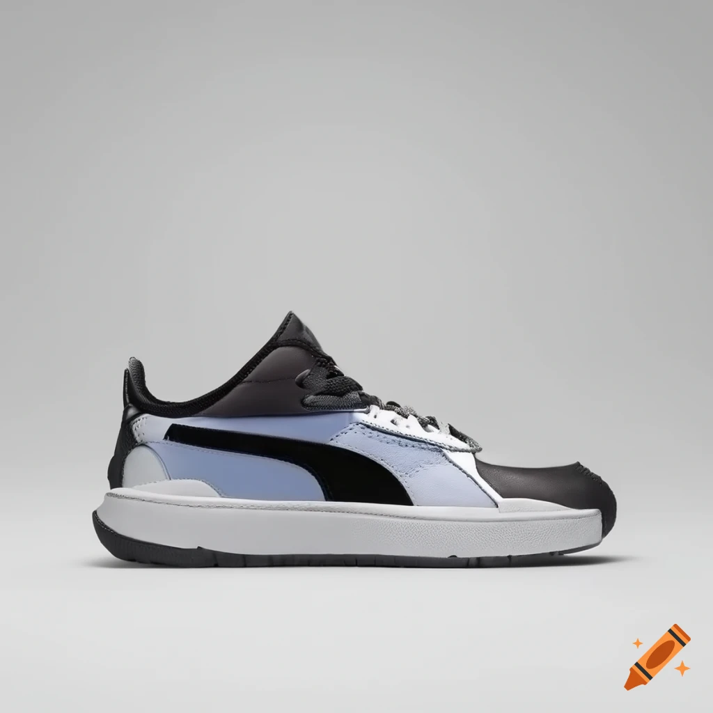 Puma mid luxury design triple logo shoes on Craiyon