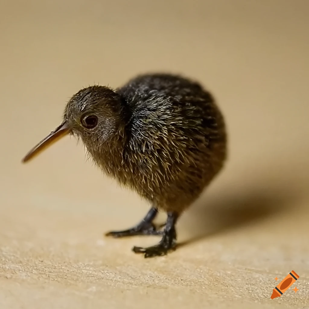 Tiny miniature kiwi bird on Craiyon