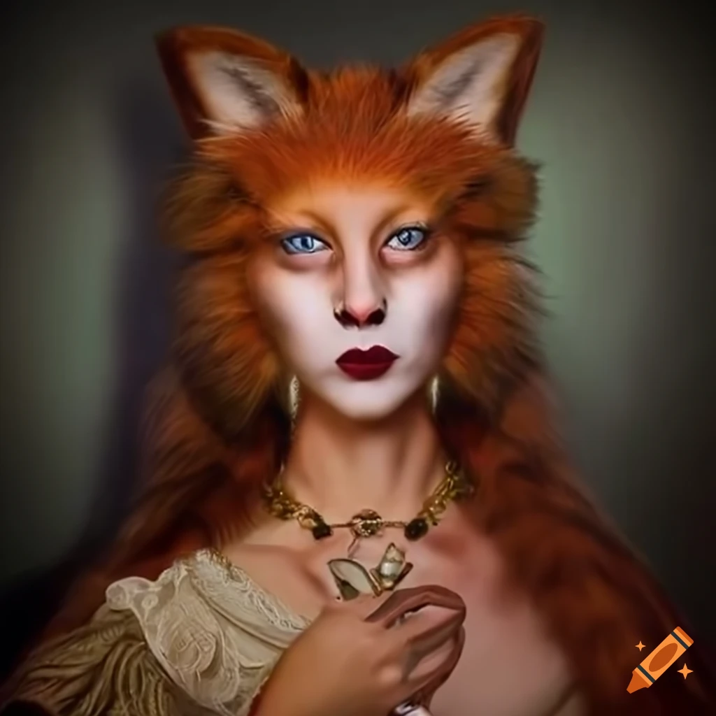 Victorian steam-powered lab with a hyperrealistic portrait of Lady ...