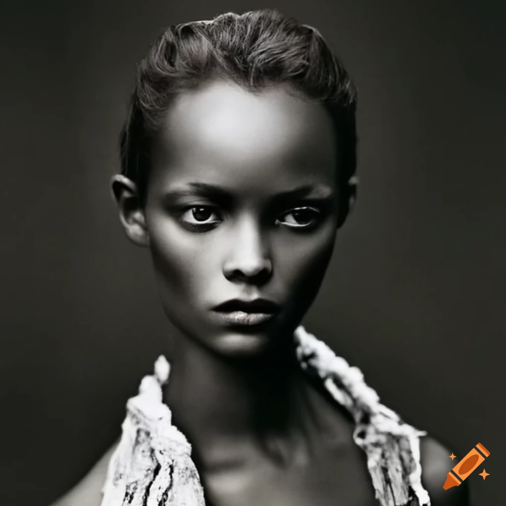 Ethnic model in a photo by peter lindbergh and paolo roversi on Craiyon