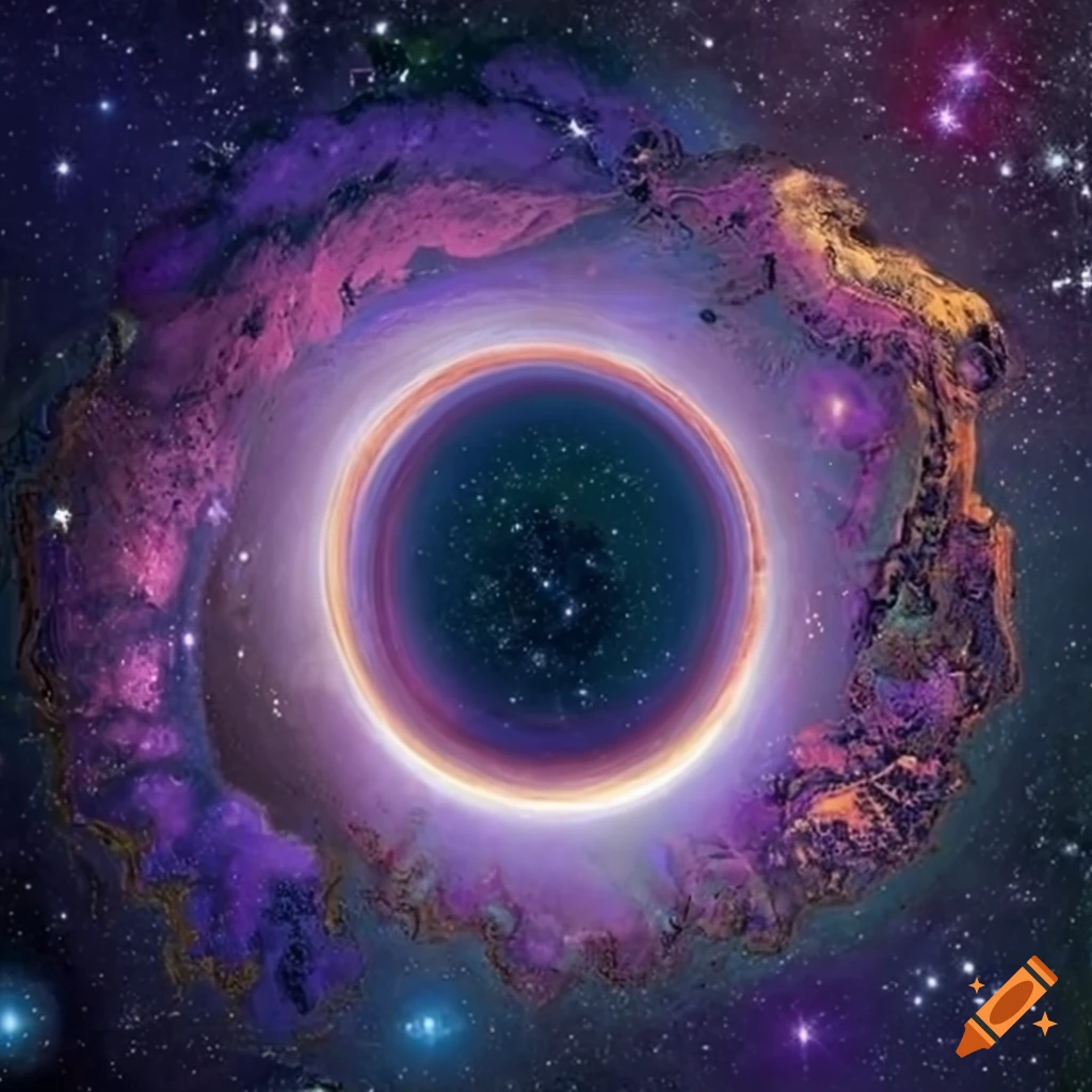 Realm of unfathomable shapes and colors with cosmic forces on Craiyon