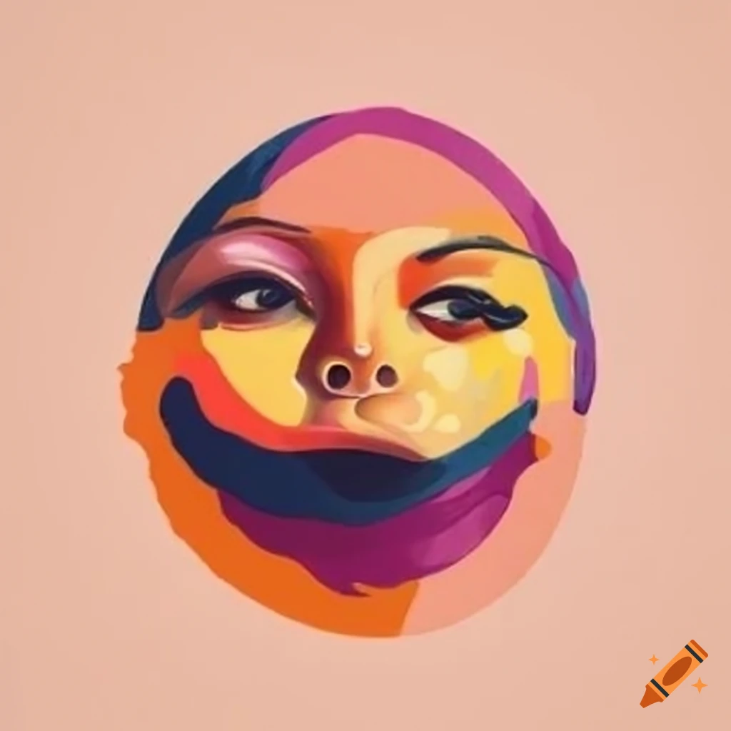 Abstract minimalist art depicting a smile on Craiyon