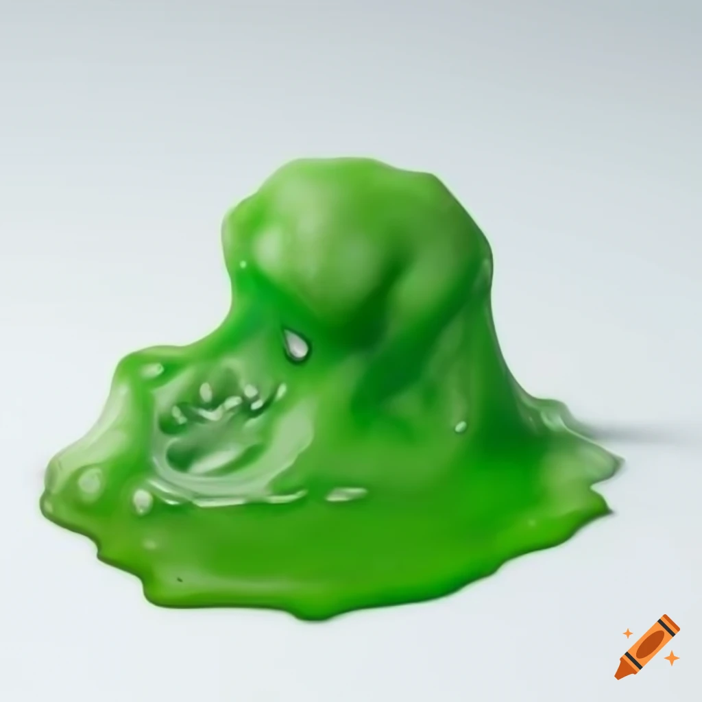 Green slime creature with axe in hand in a fantasy comics style on Craiyon