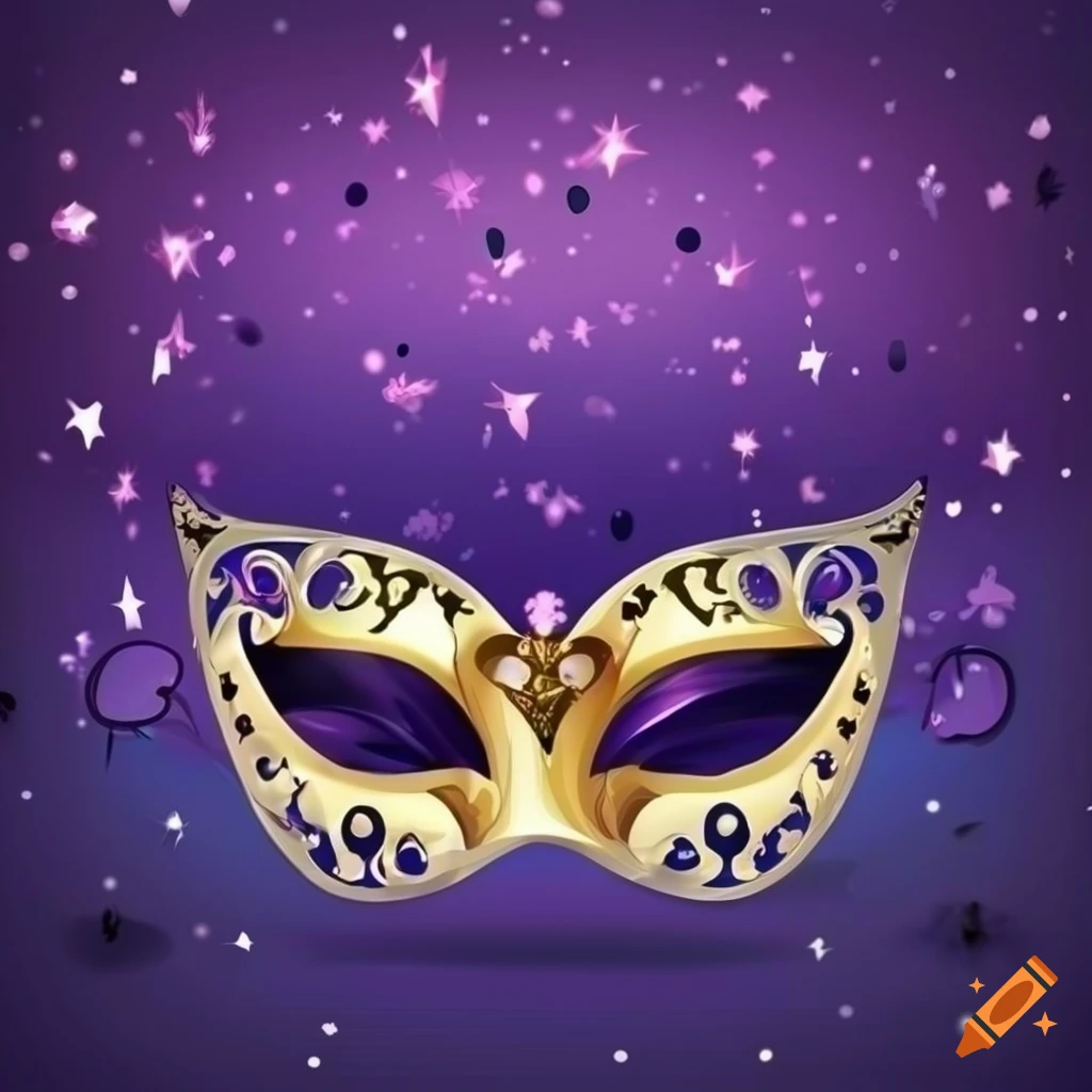 Masquerade party poster background in a4 size on Craiyon