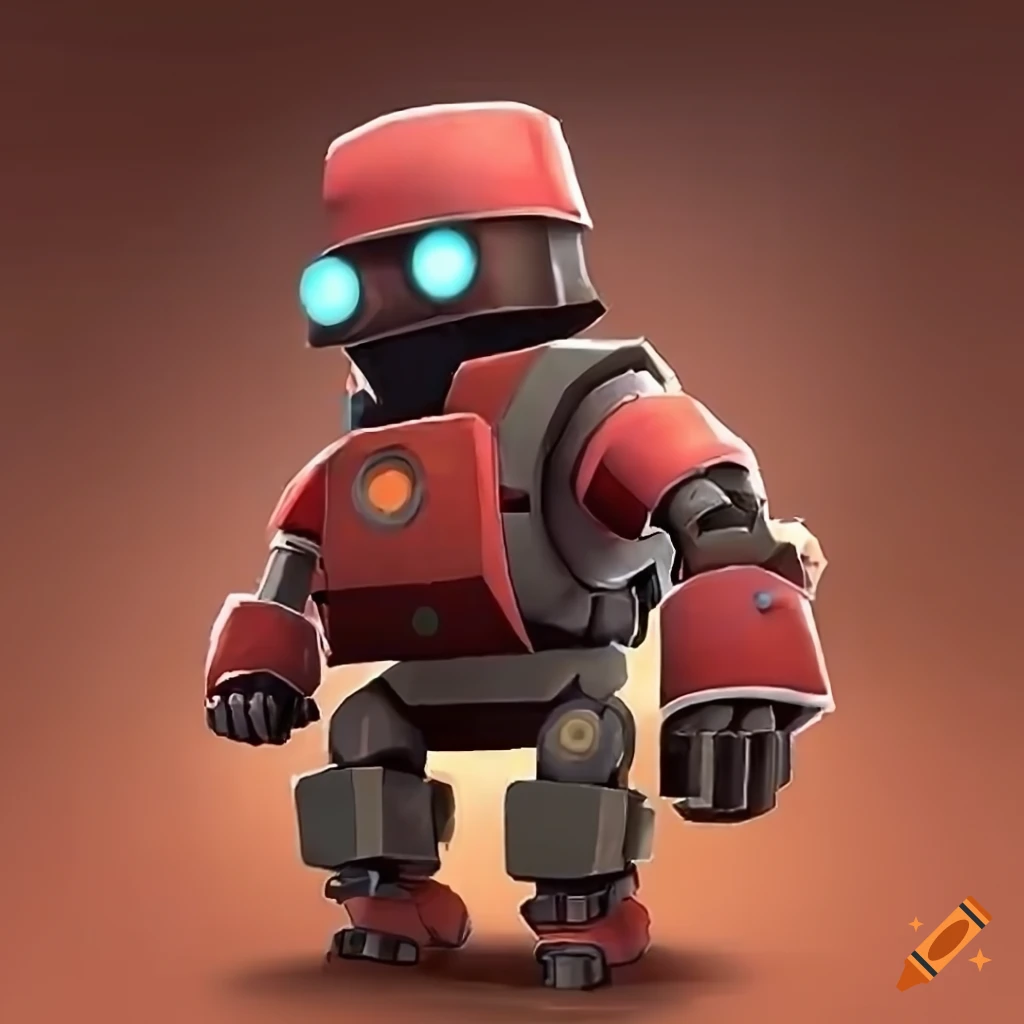Team fortress 2 robot character on Craiyon
