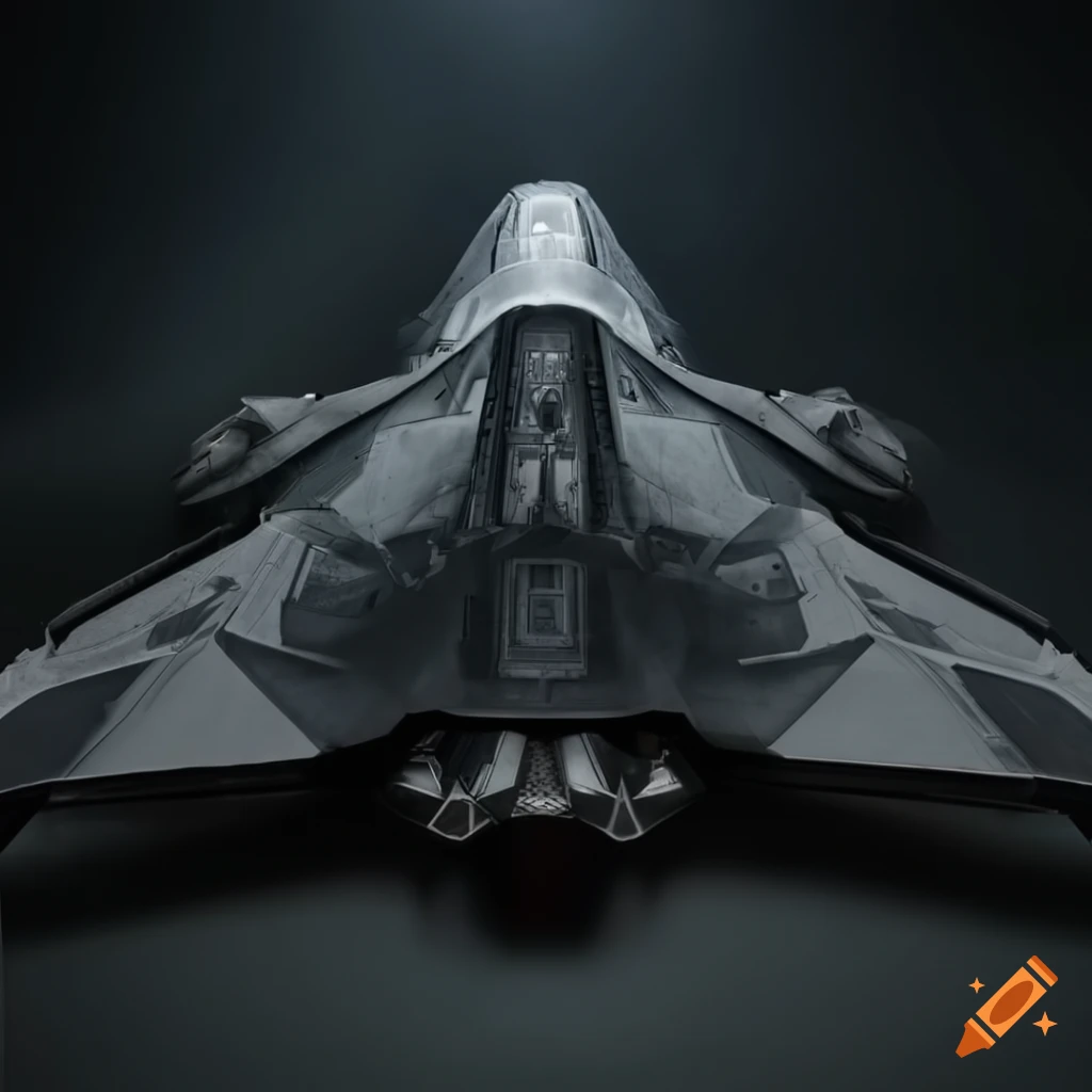 Stealth Delta 7b Jedi Interceptor in ancient Jedi hangar on Craiyon