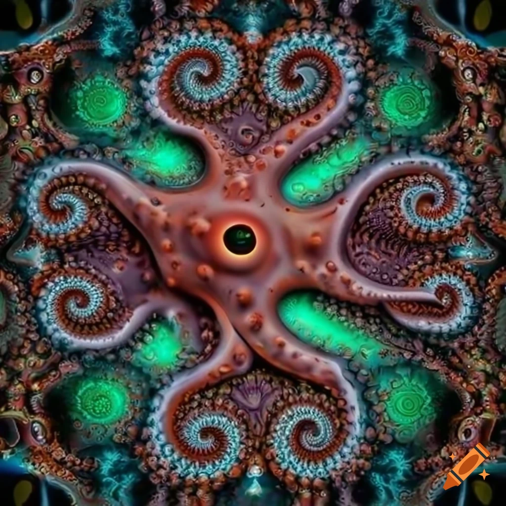 Fractal octopus on Craiyon