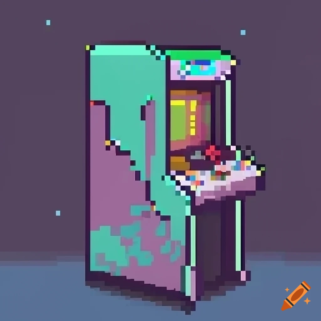 Arcade booth pixel art on Craiyon
