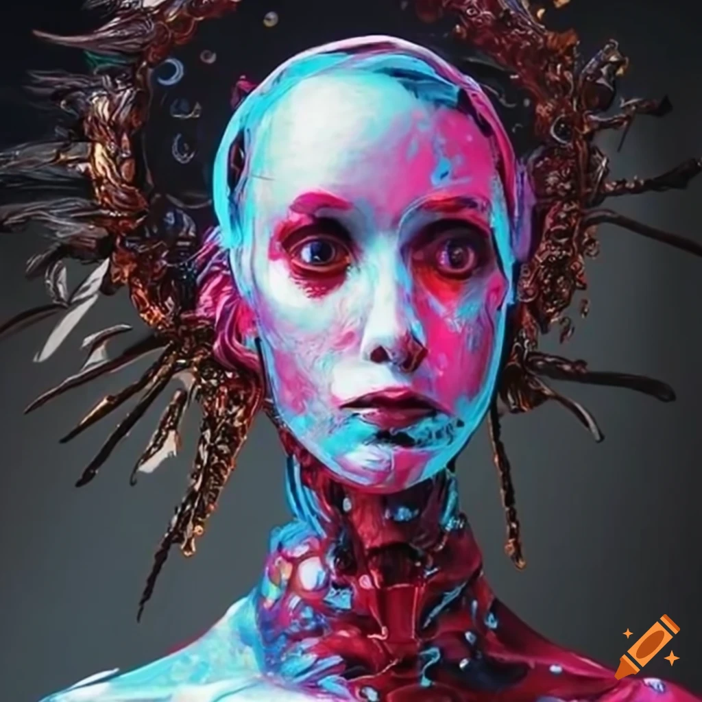 Exotic robot in the style of dali on Craiyon