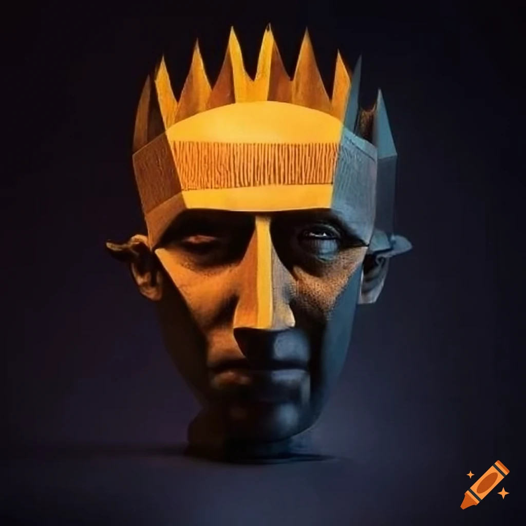 Modern king midas triangle in cubism art style on Craiyon