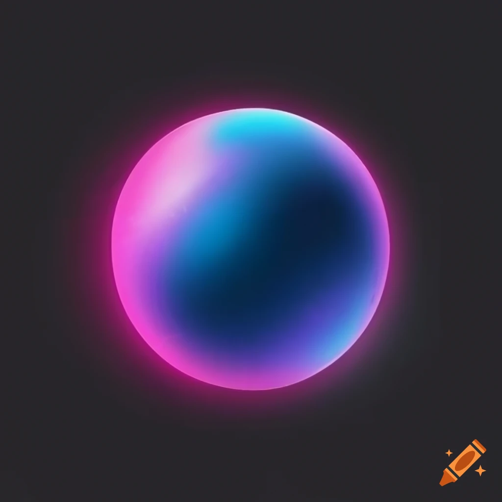 Minimalistic ai orb with solid colors on Craiyon