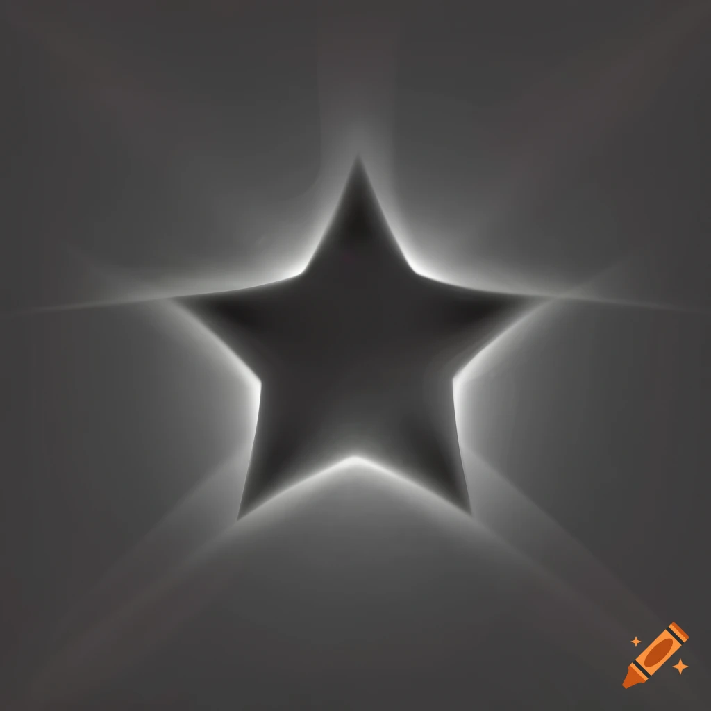 Black star shape with eclipse effect on dark background on Craiyon