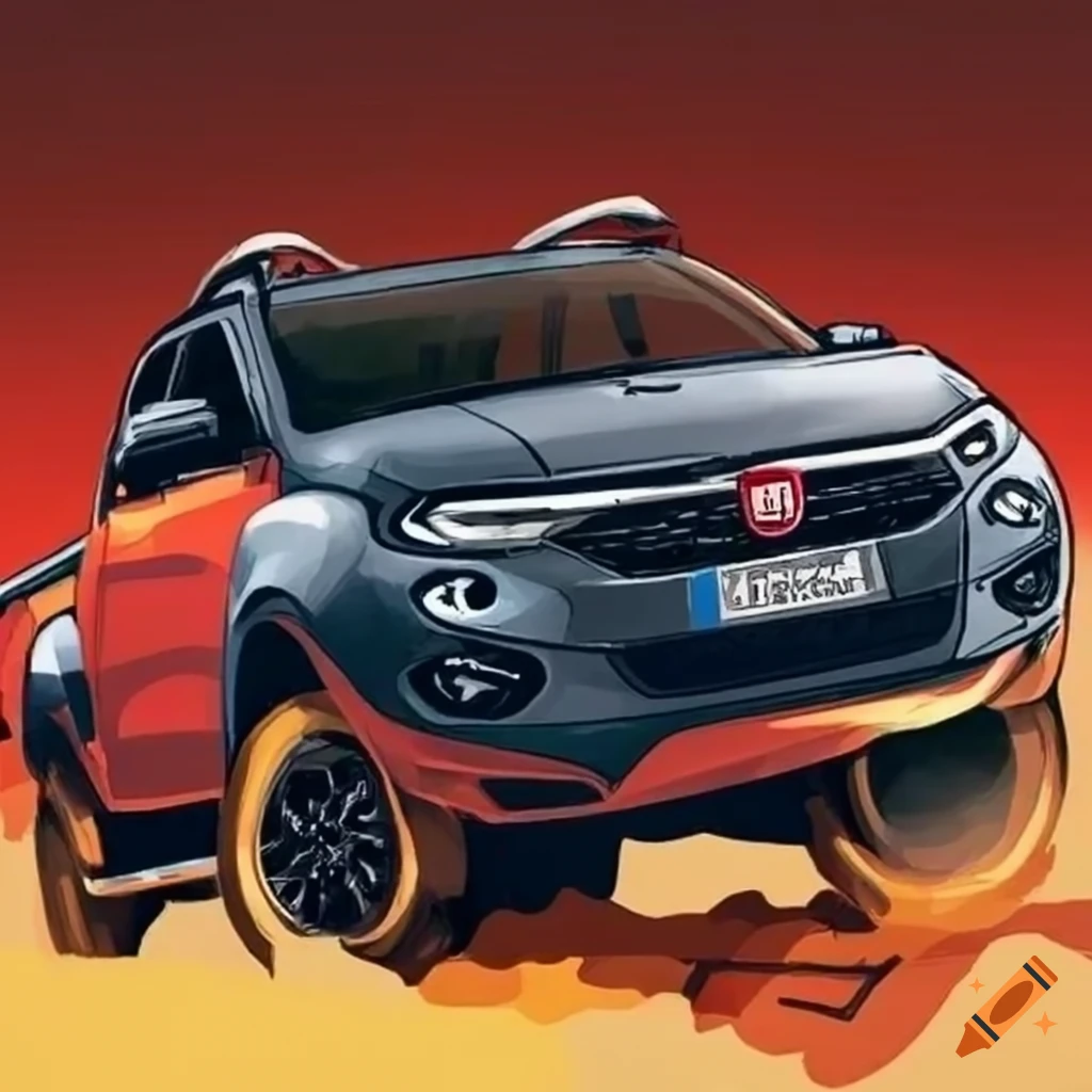 Modern 4x4 pickup truck suitable for brazil's interior on Craiyon