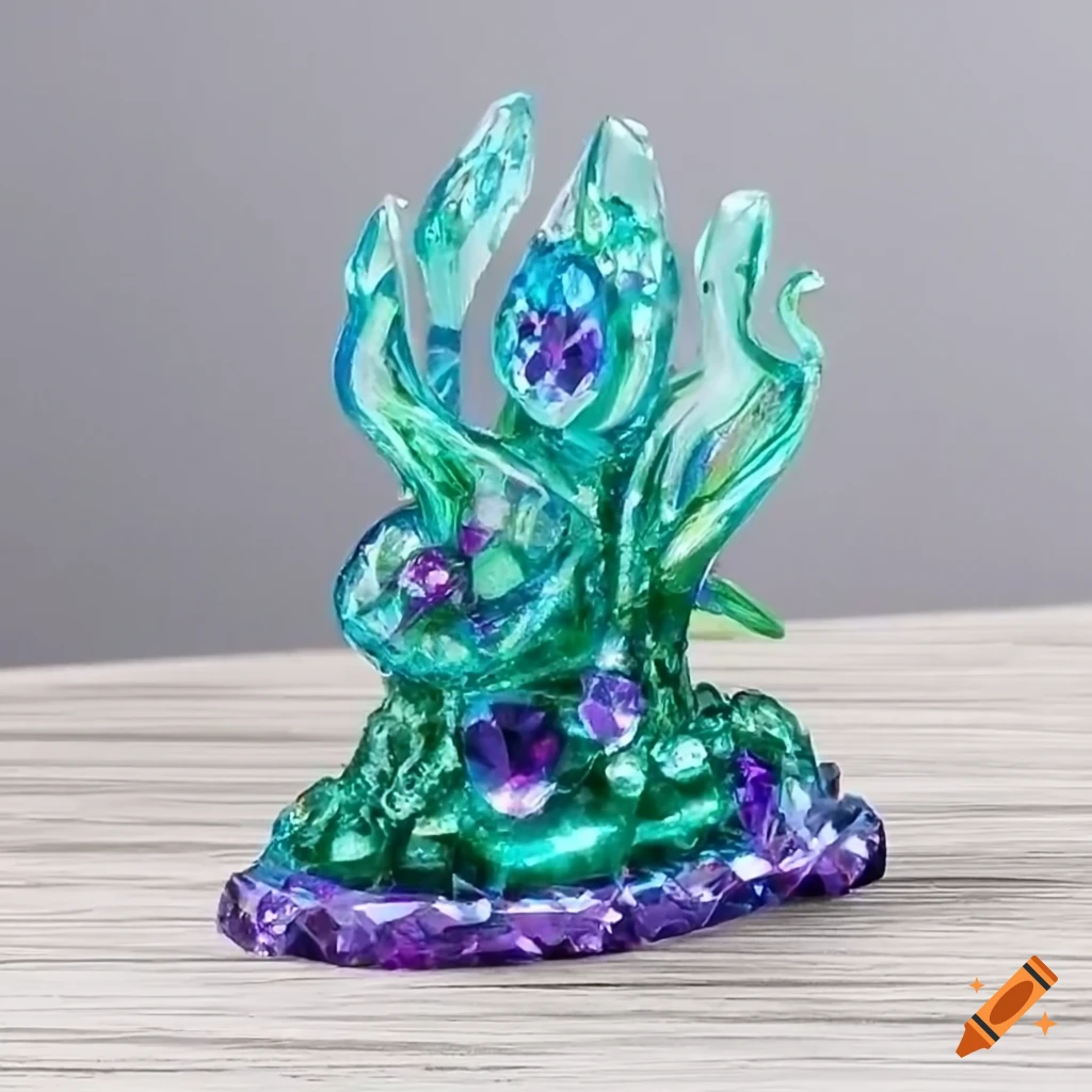 Crystal mind flayer figurine on Craiyon