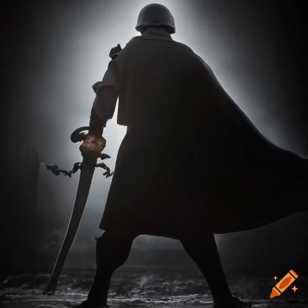 Lyrics: there will come a soldier who carries a mighty sword on Craiyon