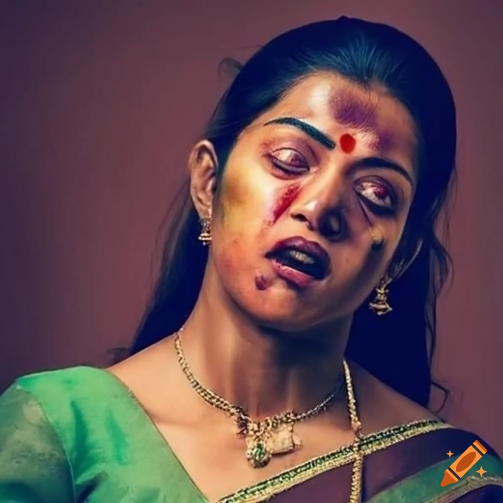 South indian woman fighter with dazed expression on Craiyon