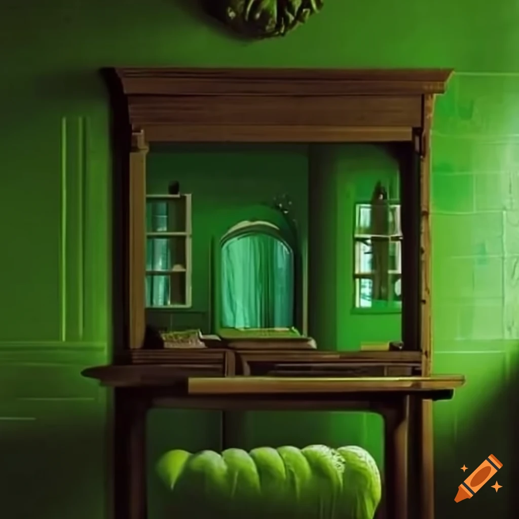 Mysterious green room on Craiyon