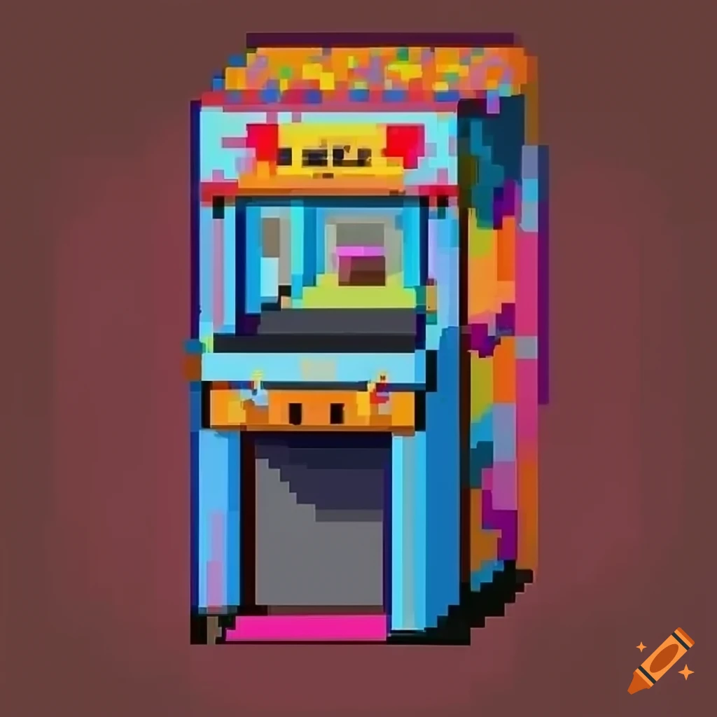 Arcade booth pixel art on Craiyon