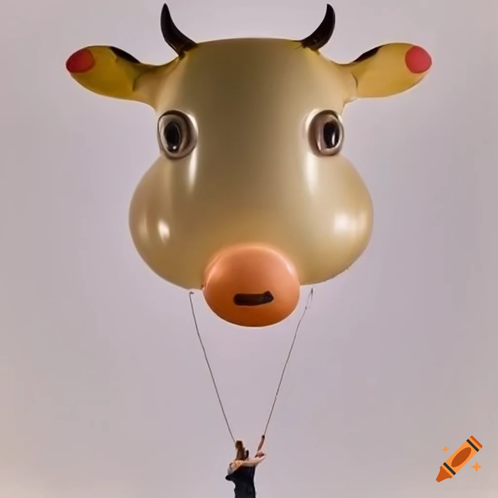 Cow head balloon on Craiyon