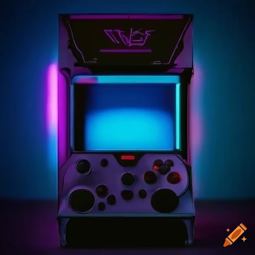 Arcade video game square cathodic tv screen on Craiyon