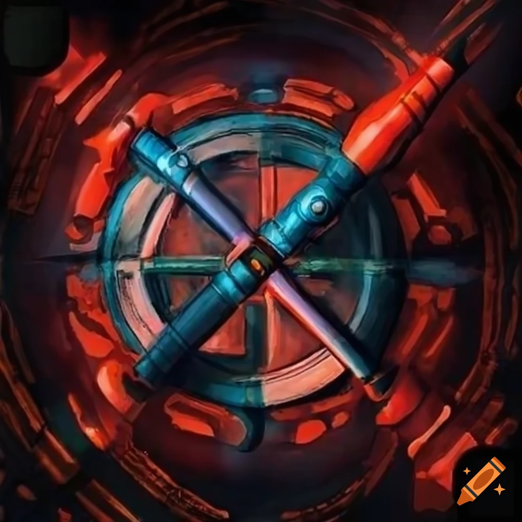 Objective marker in a science fiction tabletop artwork on Craiyon