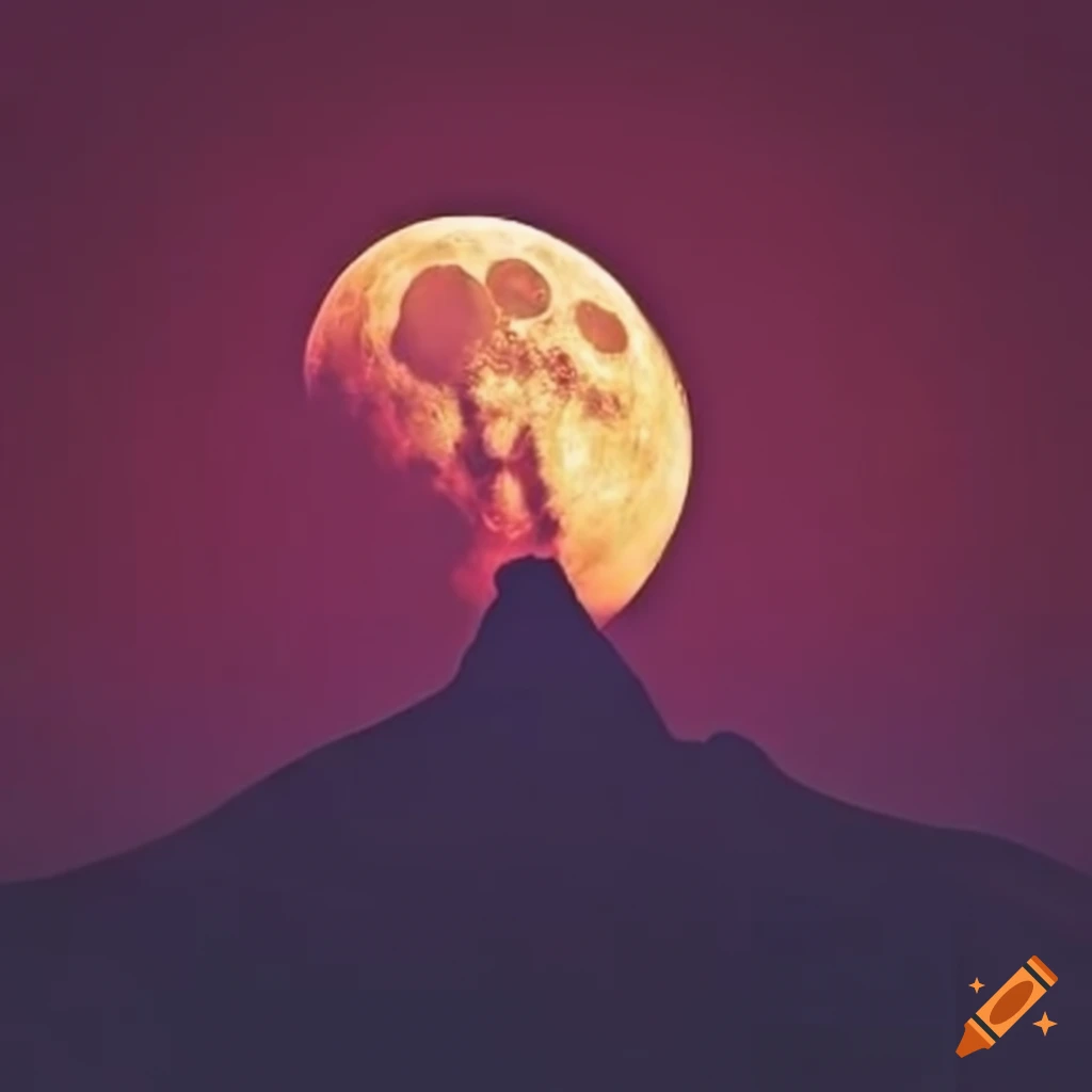 Big moon in the night sky on Craiyon