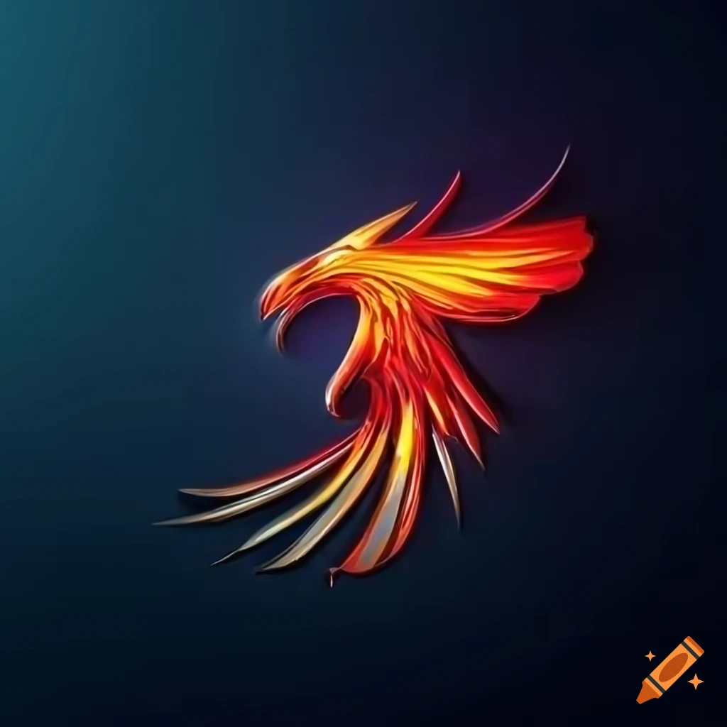 Sleek and modern phoenix design with formula one logo and speeding cars ...