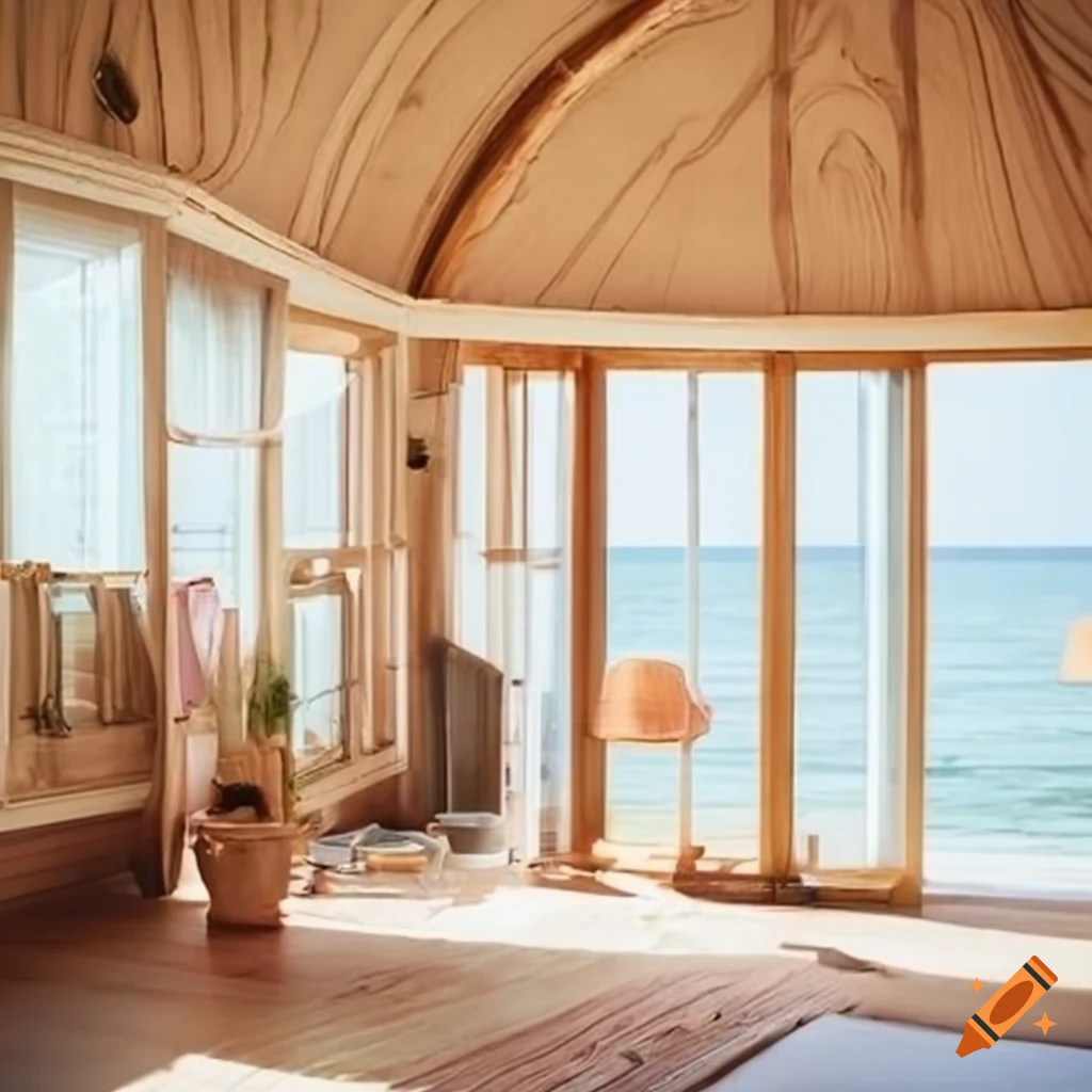 Interior beach house background on Craiyon