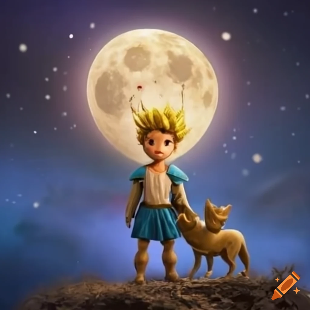 Le petit prince on the moon on Craiyon